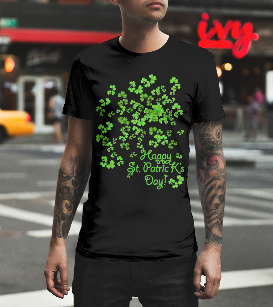 Happy St. Patrick's Day Lucky Shamrocks T-Shirt