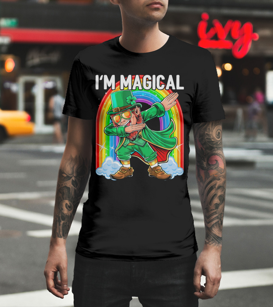 I'm Magical Dabbing Leprechaun Rainbow St. Patrick's Day T-Shirt