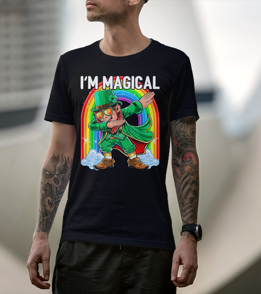 I'm Magical Dabbing Leprechaun Rainbow St. Patrick's Day T-Shirt