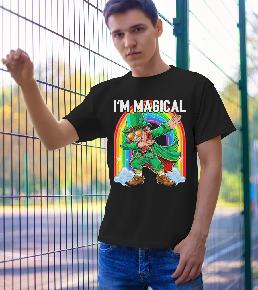 I'm Magical Dabbing Leprechaun Rainbow St. Patrick's Day T-Shirt