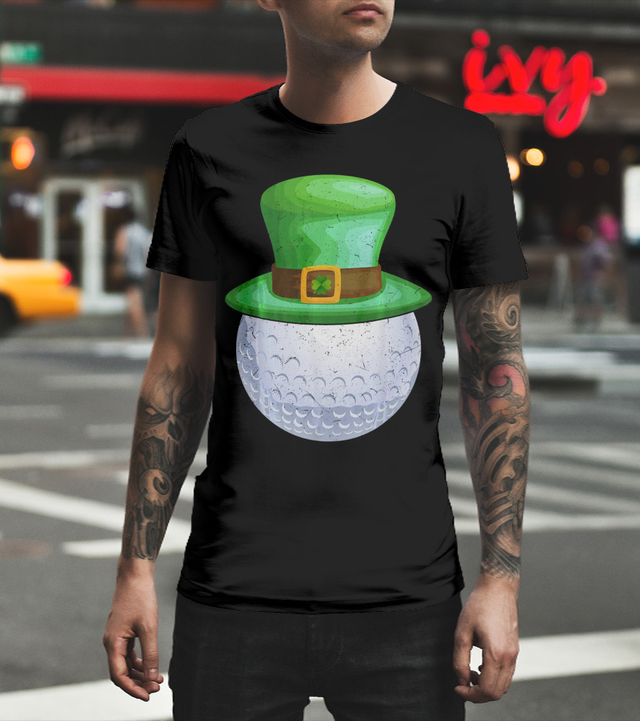 Leprechaun Hat On Golf Ball T-Shirt