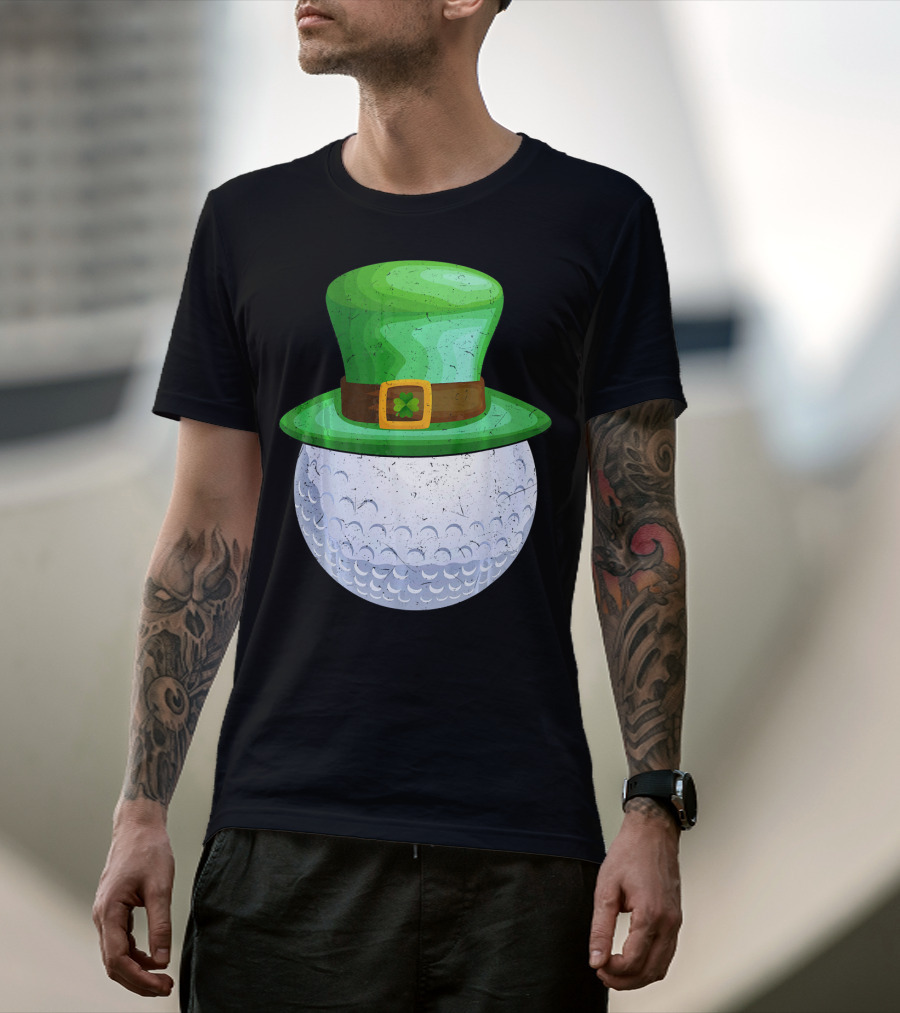 Leprechaun Hat On Golf Ball T-Shirt