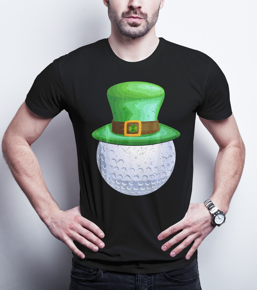Leprechaun Hat On Golf Ball T-Shirt