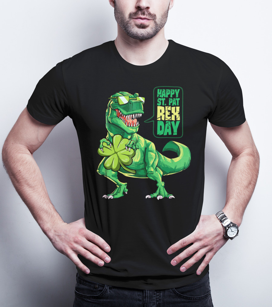 Happy St. Pat Rex Day Irish Dinosaur St Patricks T-Shirt