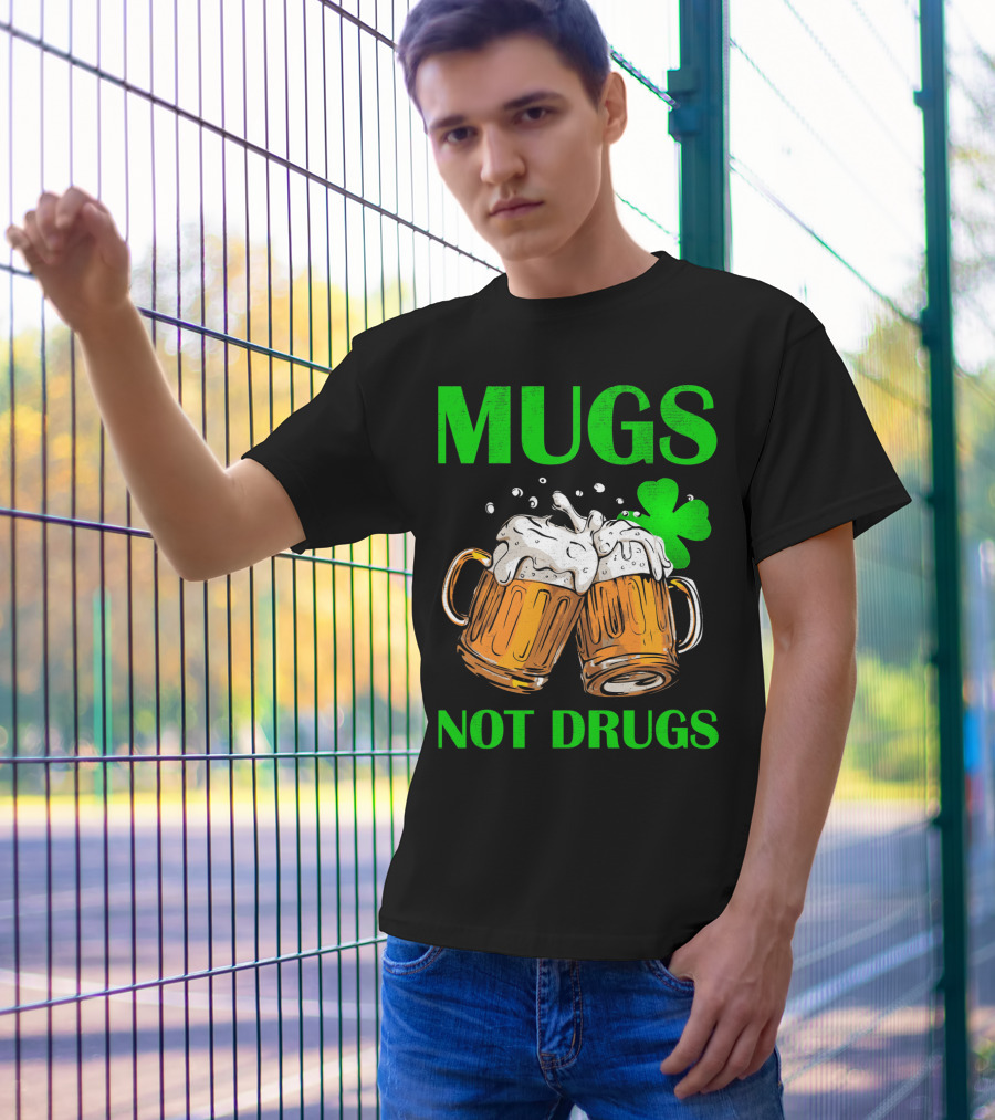 Mugs Not Drugs Saint Pat Vintage T-Shirt