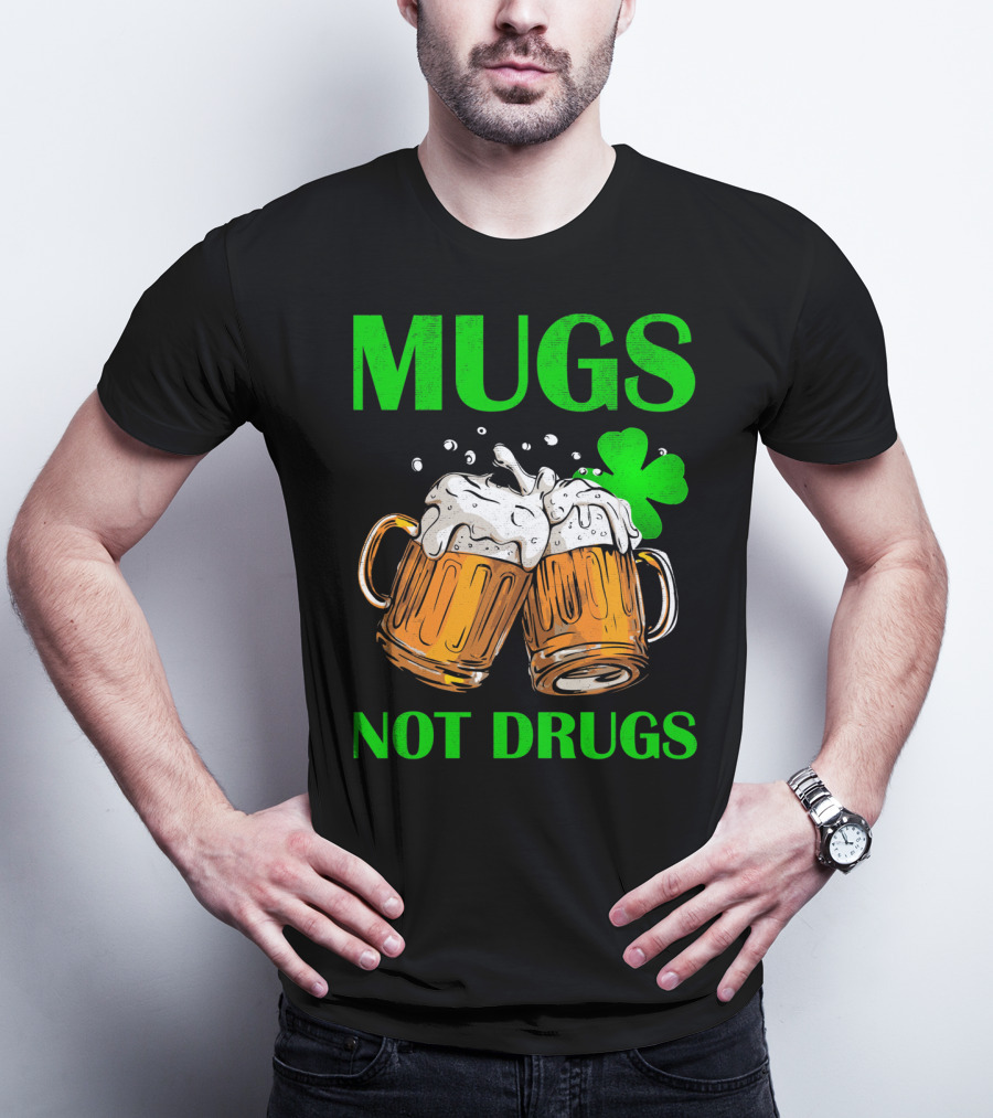 Mugs Not Drugs Saint Pat Vintage T-Shirt