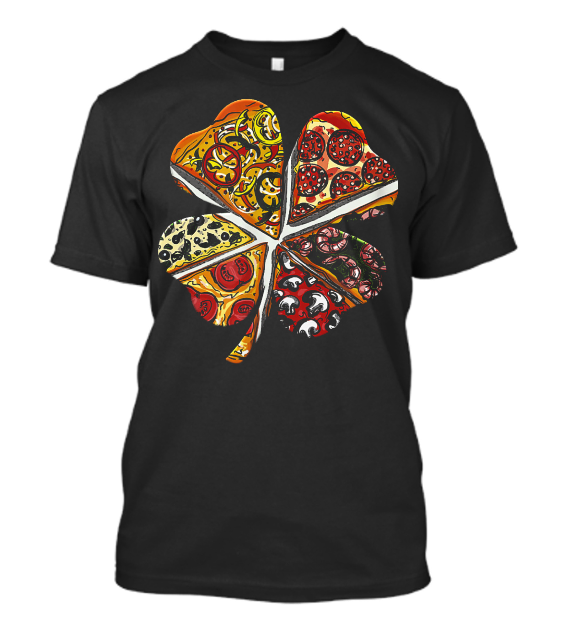 Irish I Had Pizza St. Patricks Shamrock Slice Combination T-Shirt