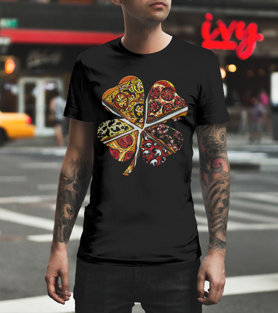 Irish I Had Pizza St. Patricks Shamrock Slice Combination T-Shirt