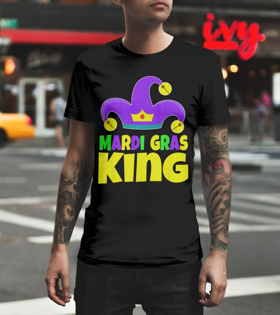 Mardi Gras King Crown Jester Hat T-Shirt