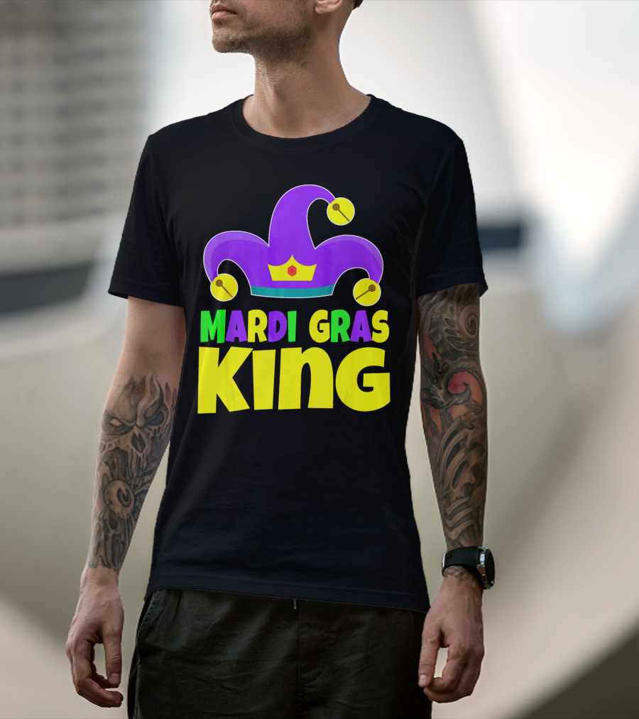 Mardi Gras King Crown Jester Hat T-Shirt