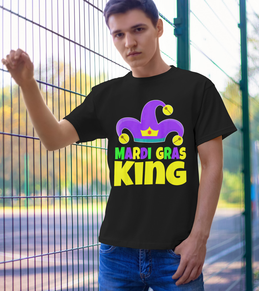 Mardi Gras King Crown Jester Hat T-Shirt
