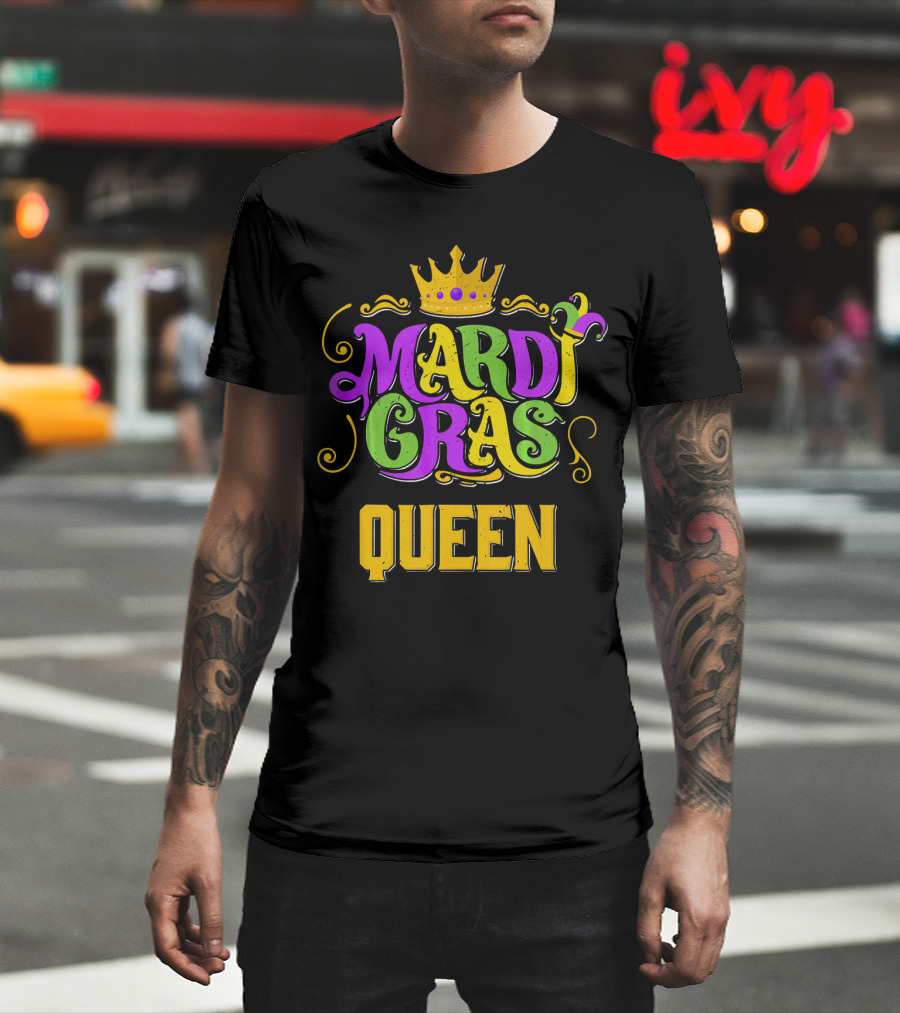Mardi Gras Queen Crown Carnival Party T-Shirt