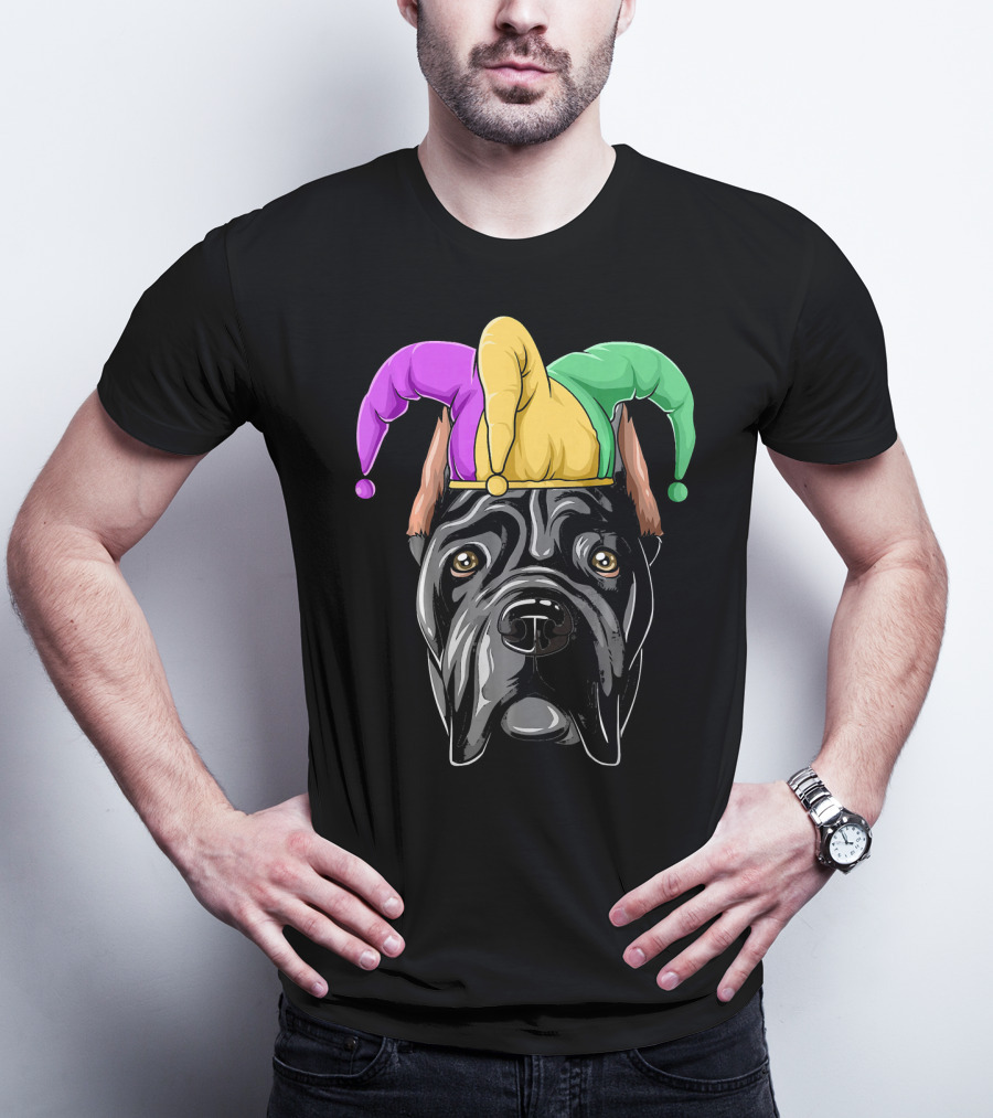 Cane Corso Mardi Gras Jester Carnival Hat T-Shirt