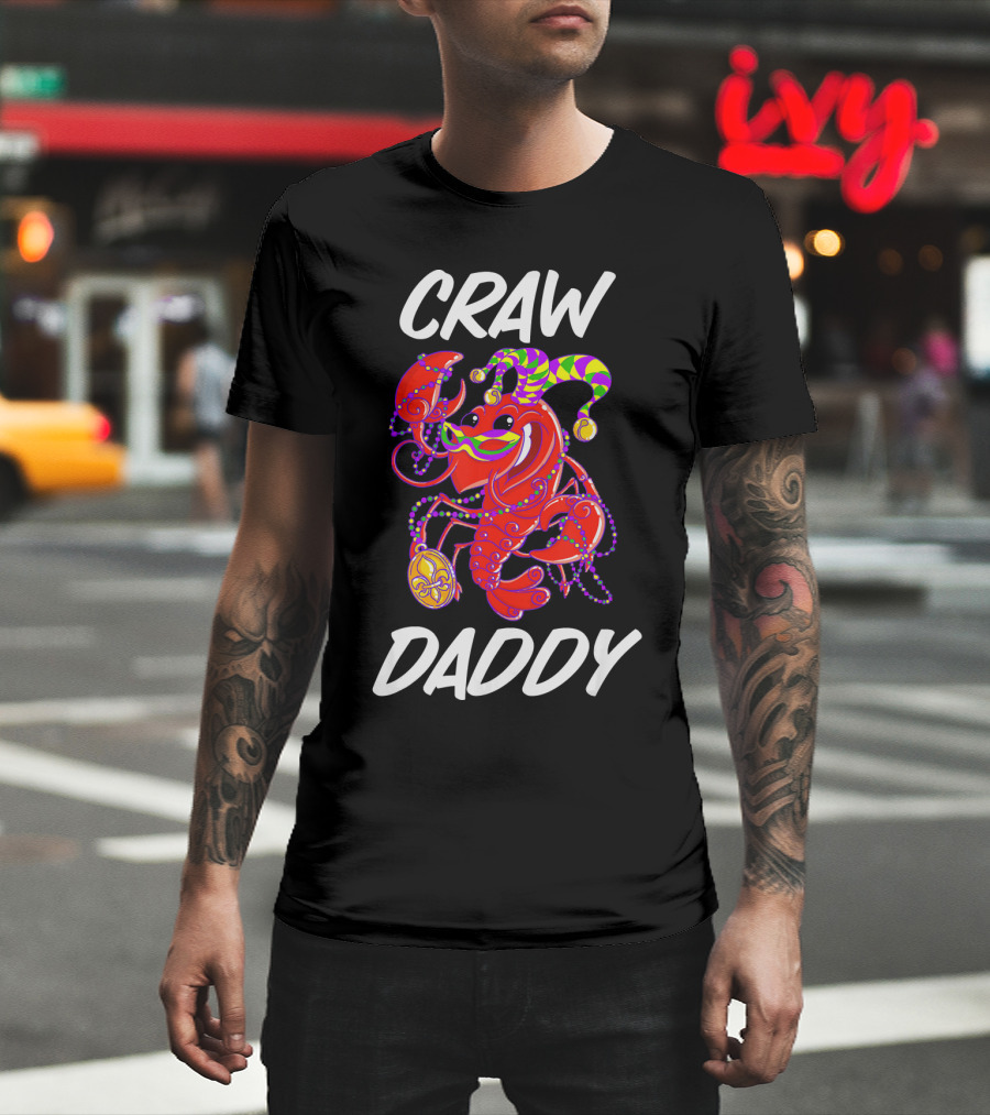 Crawdaddy Mardi Gras Celebration With Crawfish Jester T-Shirt