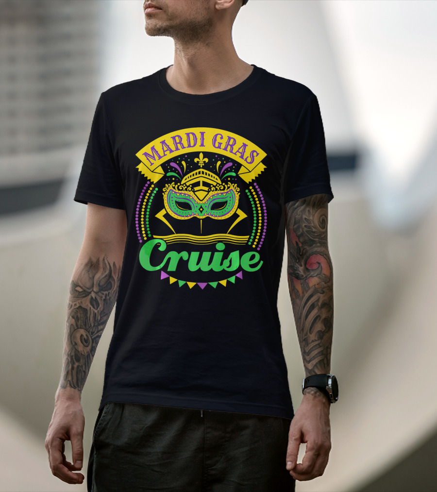 Mardi Gras Cruise Mask T-Shirt
