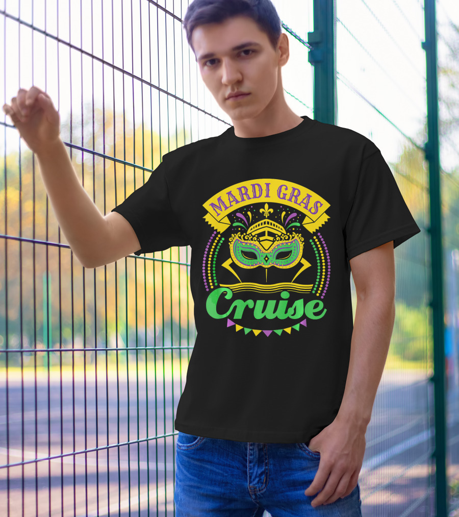 Mardi Gras Cruise Mask T-Shirt