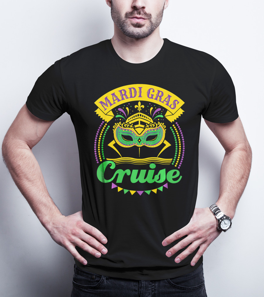 Mardi Gras Cruise Mask T-Shirt