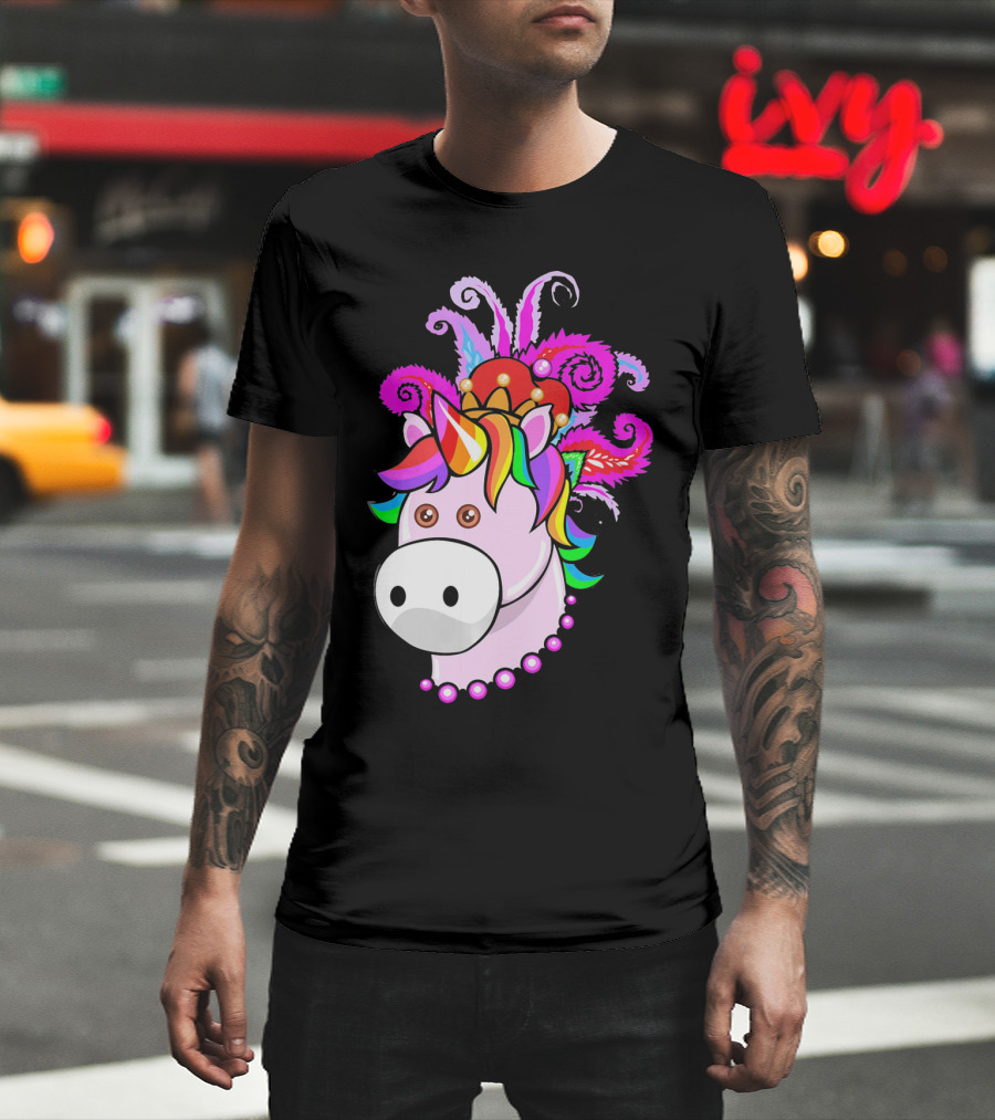 Kids Unicorn Mardi Gras New Orleans T-Shirt