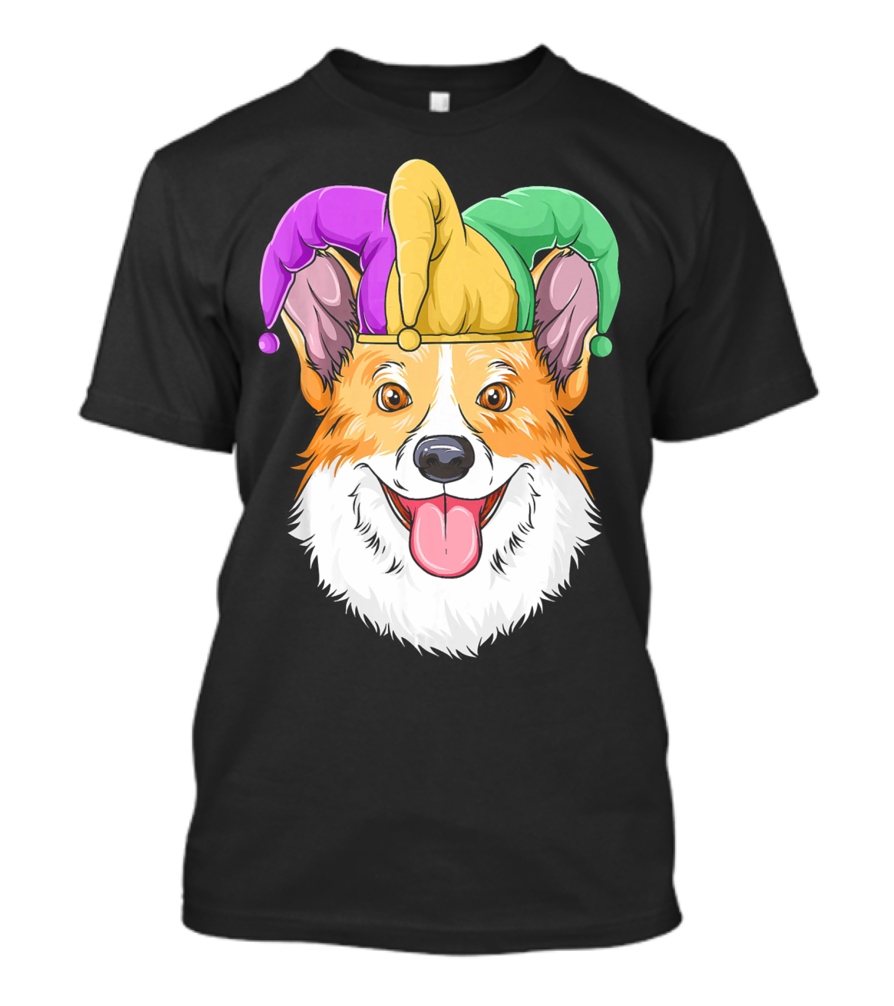 Mardi Gras Corgi Jester Hat Corgi Carnival T-Shirt