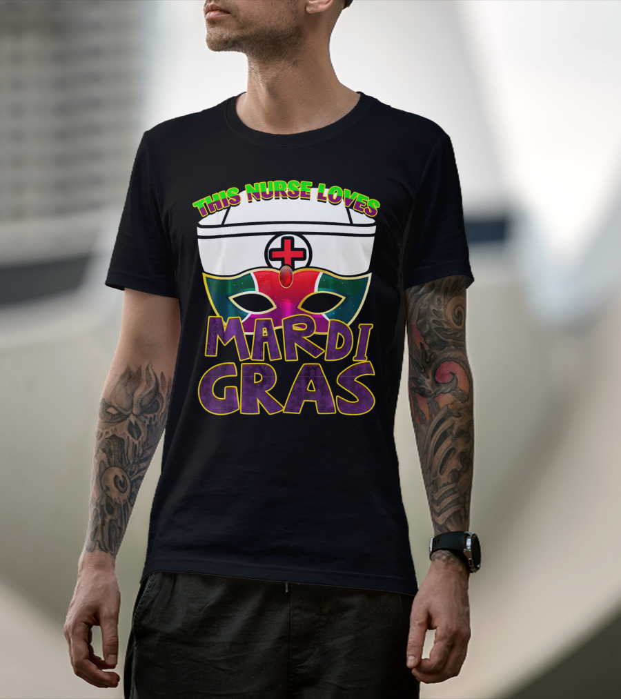 This Nurse Loves Mardi Gras Fat Tuesday Nurse T-Shirt