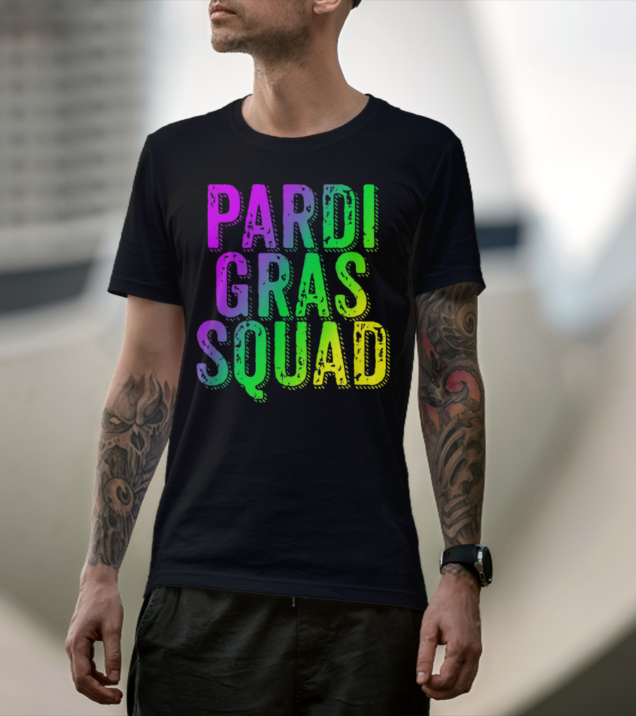 Pardi Gras Squad Matching Mardi Gras Group T-Shirt