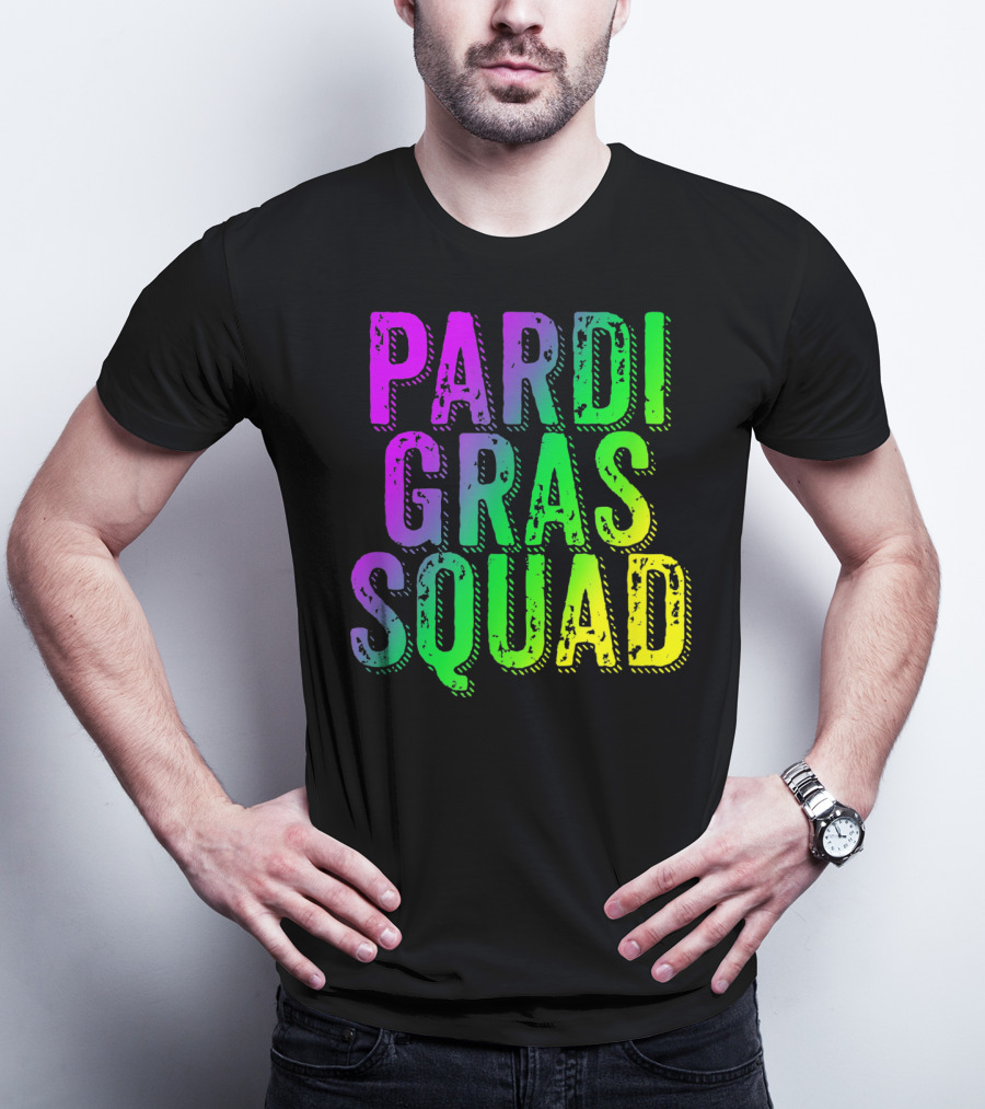 Pardi Gras Squad Matching Mardi Gras Group T-Shirt