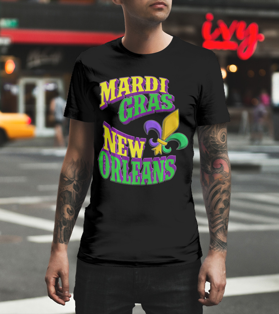 Mardi Gras New Orleans Fleur De Lis T-Shirt