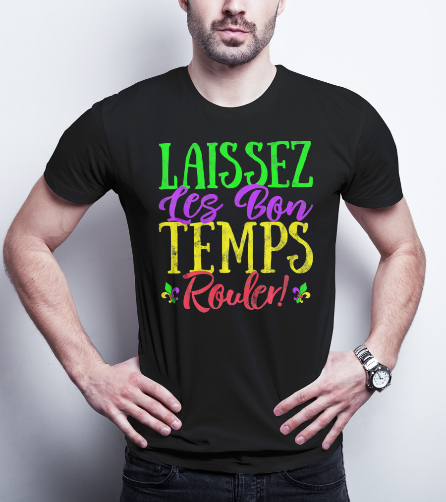 Laissez Les Bon Temps Rouler Mardi Gras Fleur-de-Lis T-Shirt