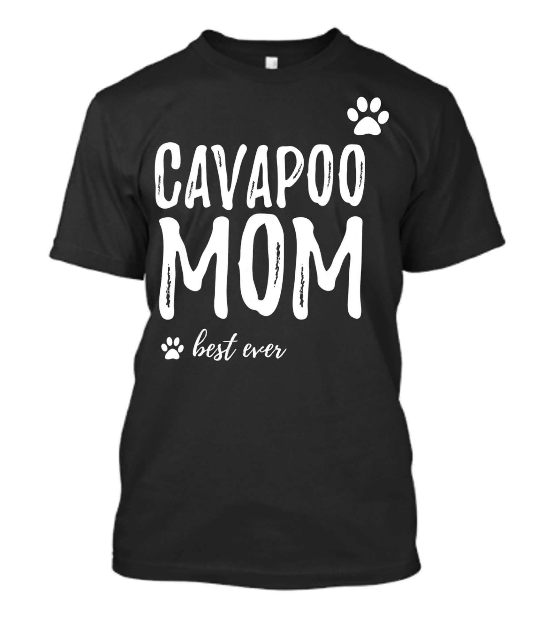 Cavapoo Mom Best Ever Paw Prints T-Shirt