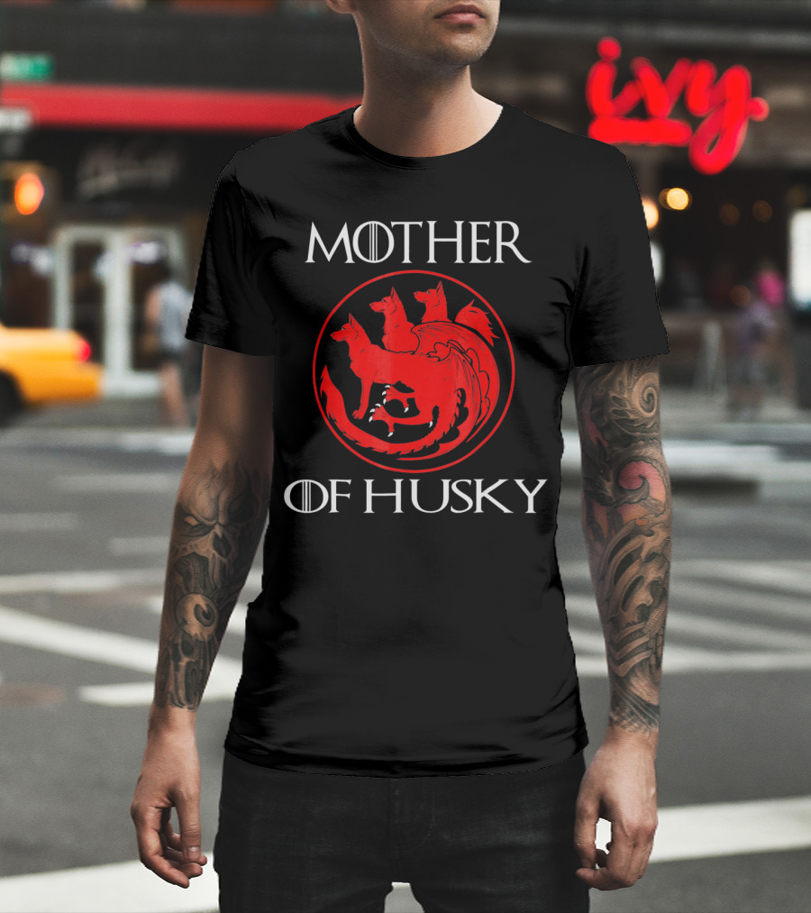 Mother Of Husky Pure Love And Devotion Dragon Symbol Fusion T-Shirt