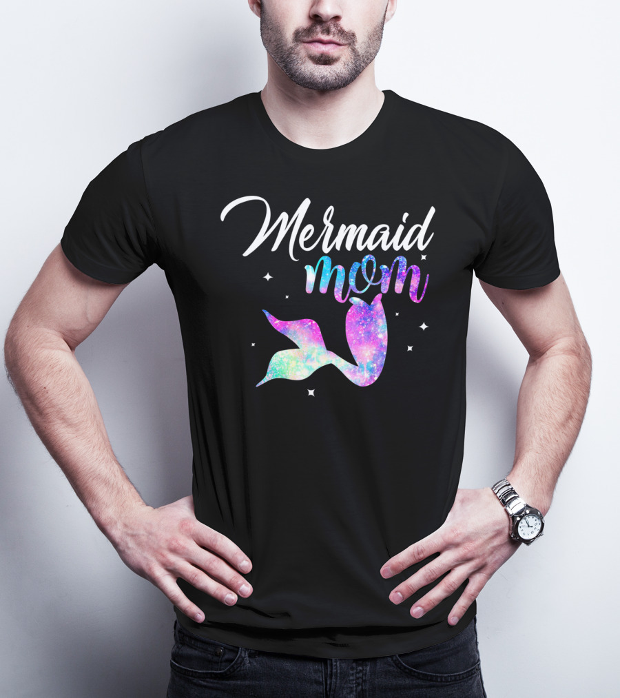 Mermaid Mom Mother Mermom Birthday T-Shirt