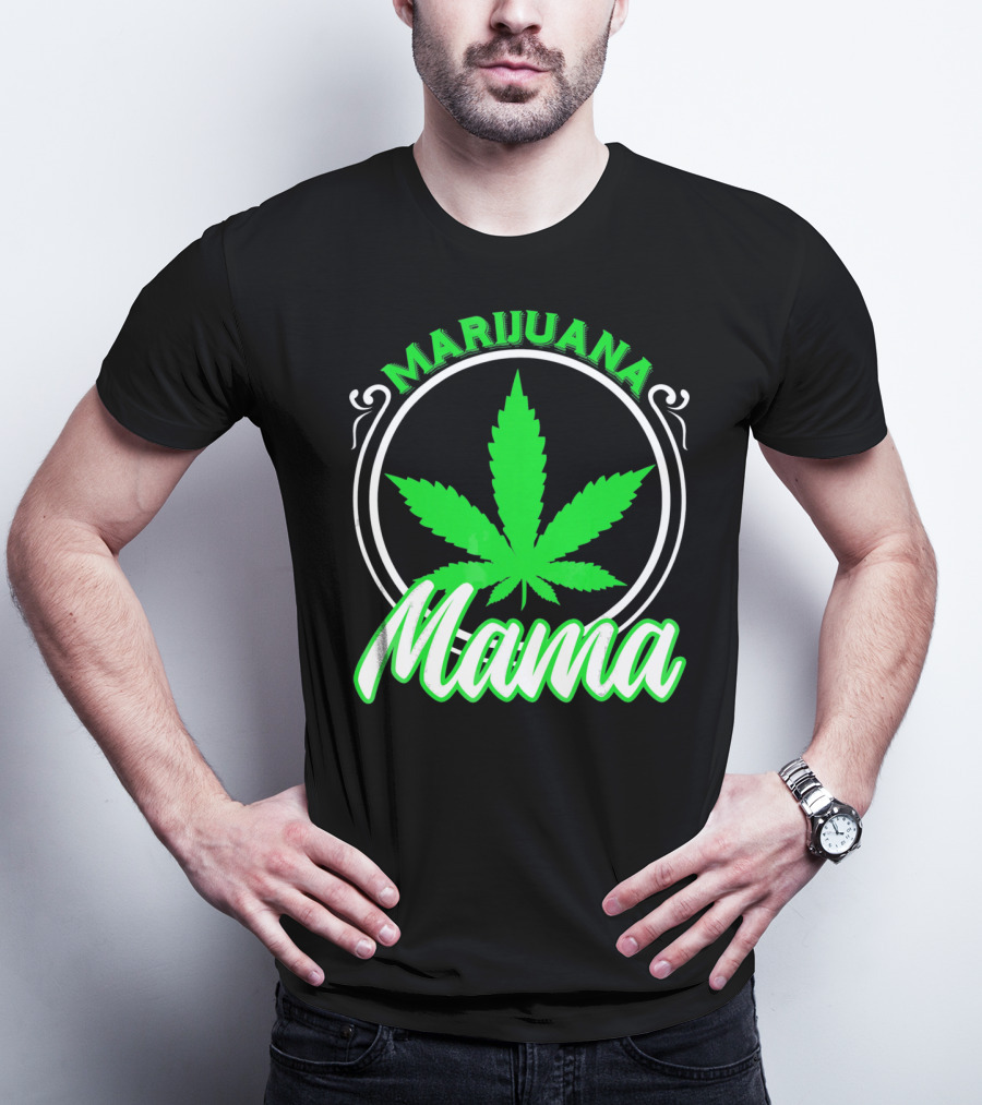 Marijuana Mama Mom Weed Leaf T-Shirt