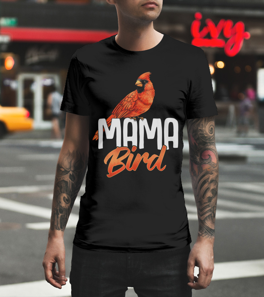 Mama Bird Red Cardinal Birds Mother's Day T-Shirt