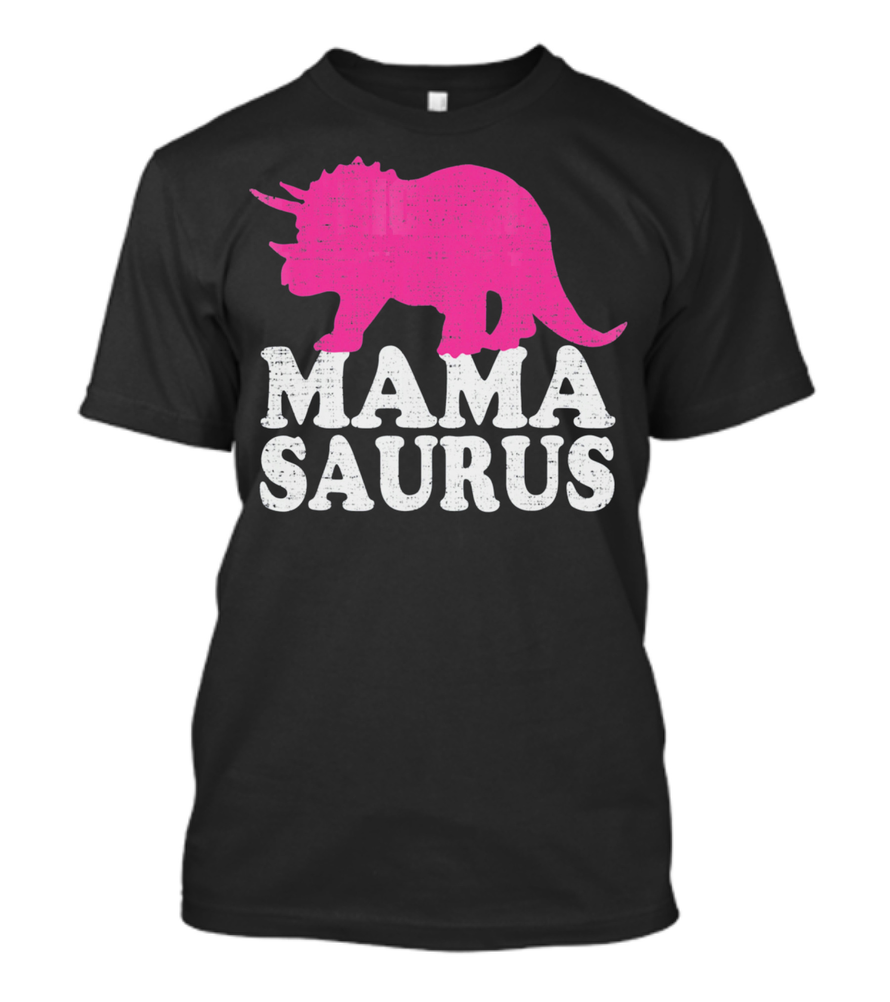 MAMASAURUS Pink Triceratops T-Shirt
