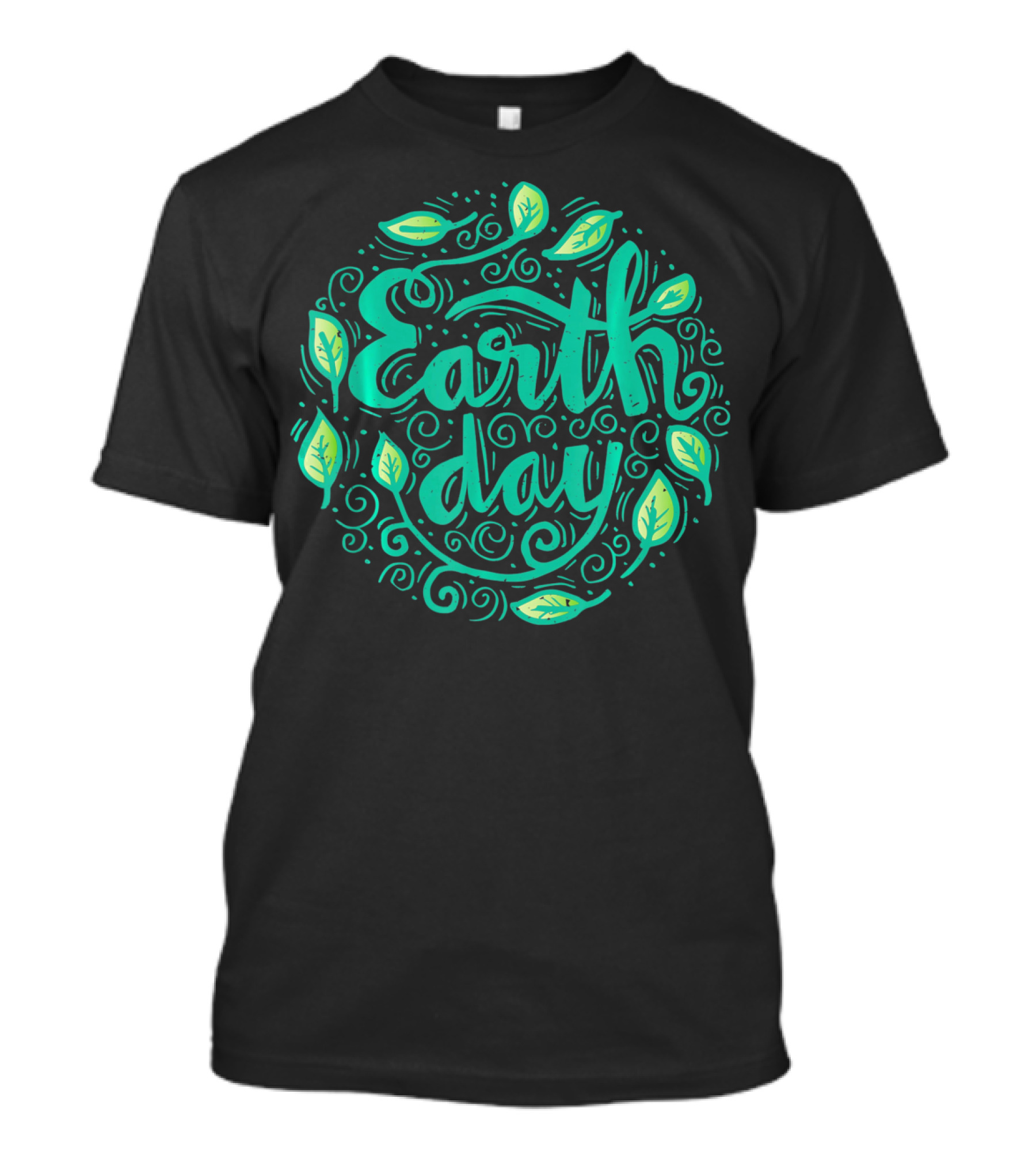 Earth Day Green Leaf Swirl T-Shirt