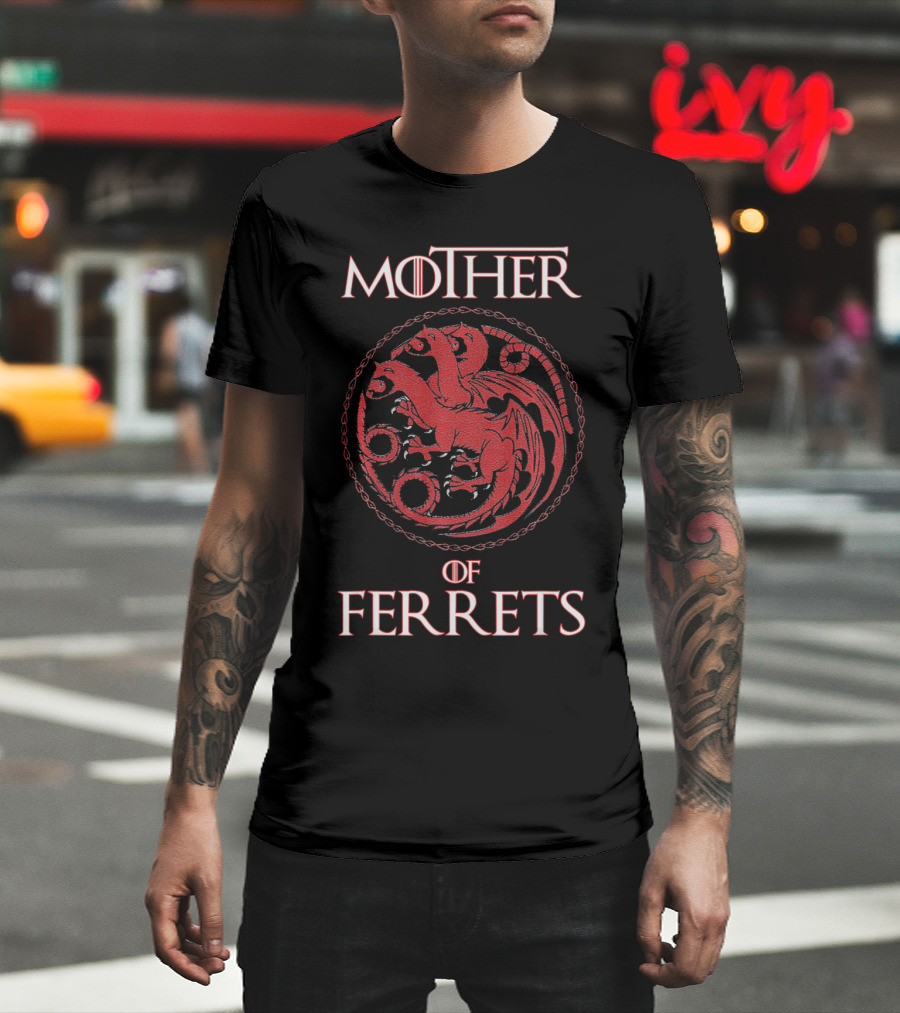 Mother Of Ferrets Farm N Fancy Dragon Emblem T-Shirt