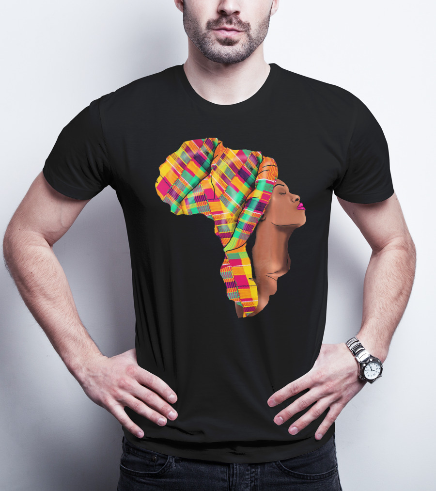Oheneba Kente Headwrap African Mom Mother's Pride T-Shirt