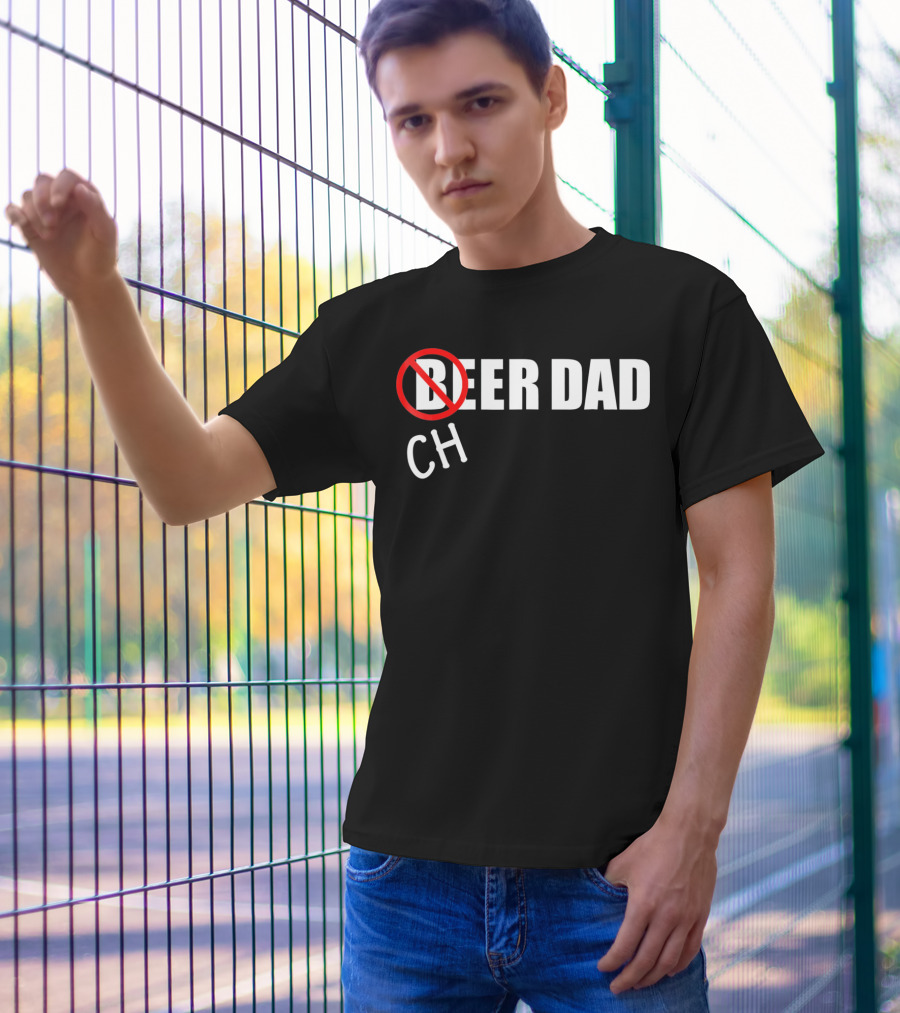 CH Beer Dad Cheer Dad Funny Cheerleader Family T-Shirt