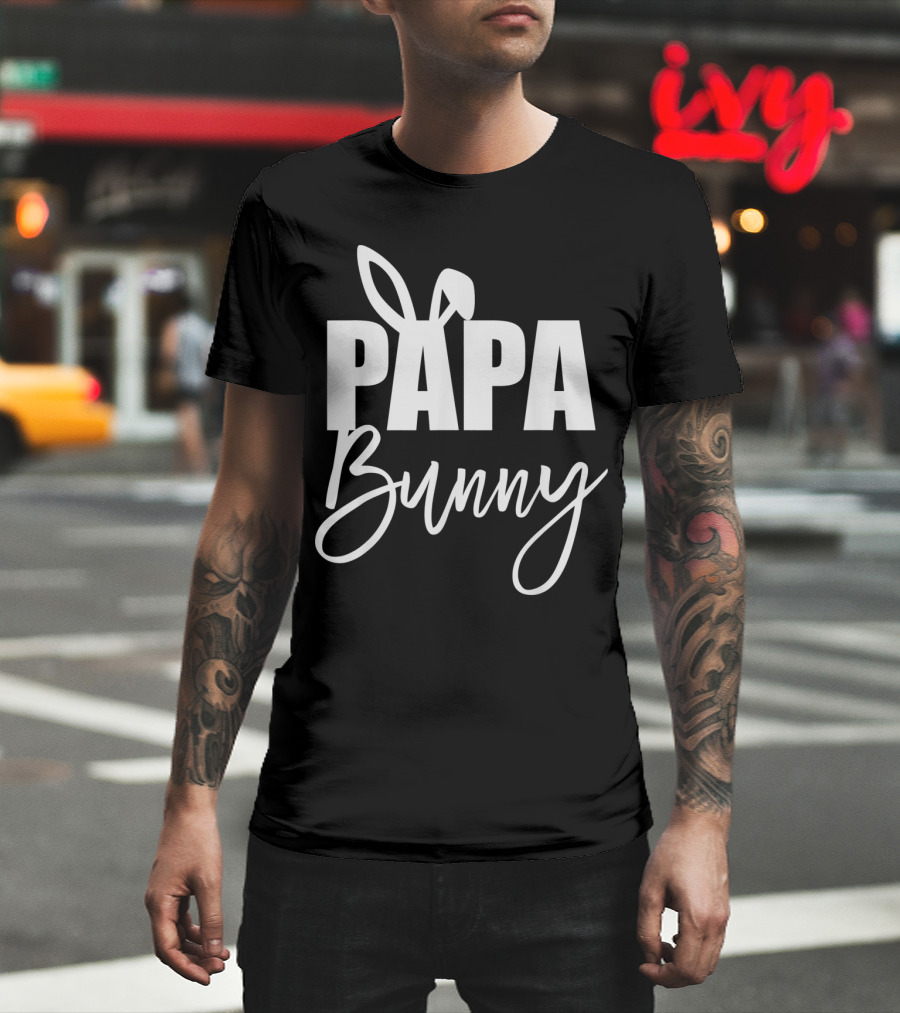 Papa Bunny Mens Funny Easter Basket Stuf T-Shirt