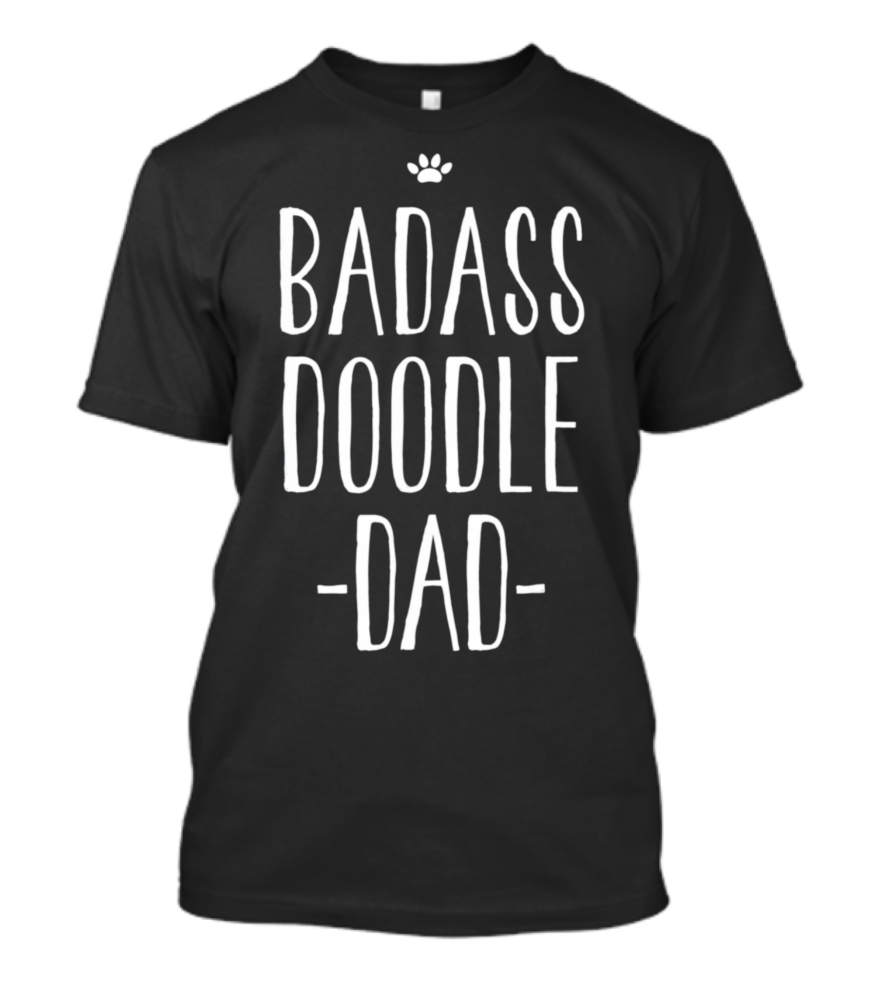 BADASS DOODLE DAD Paw Prints T-Shirt