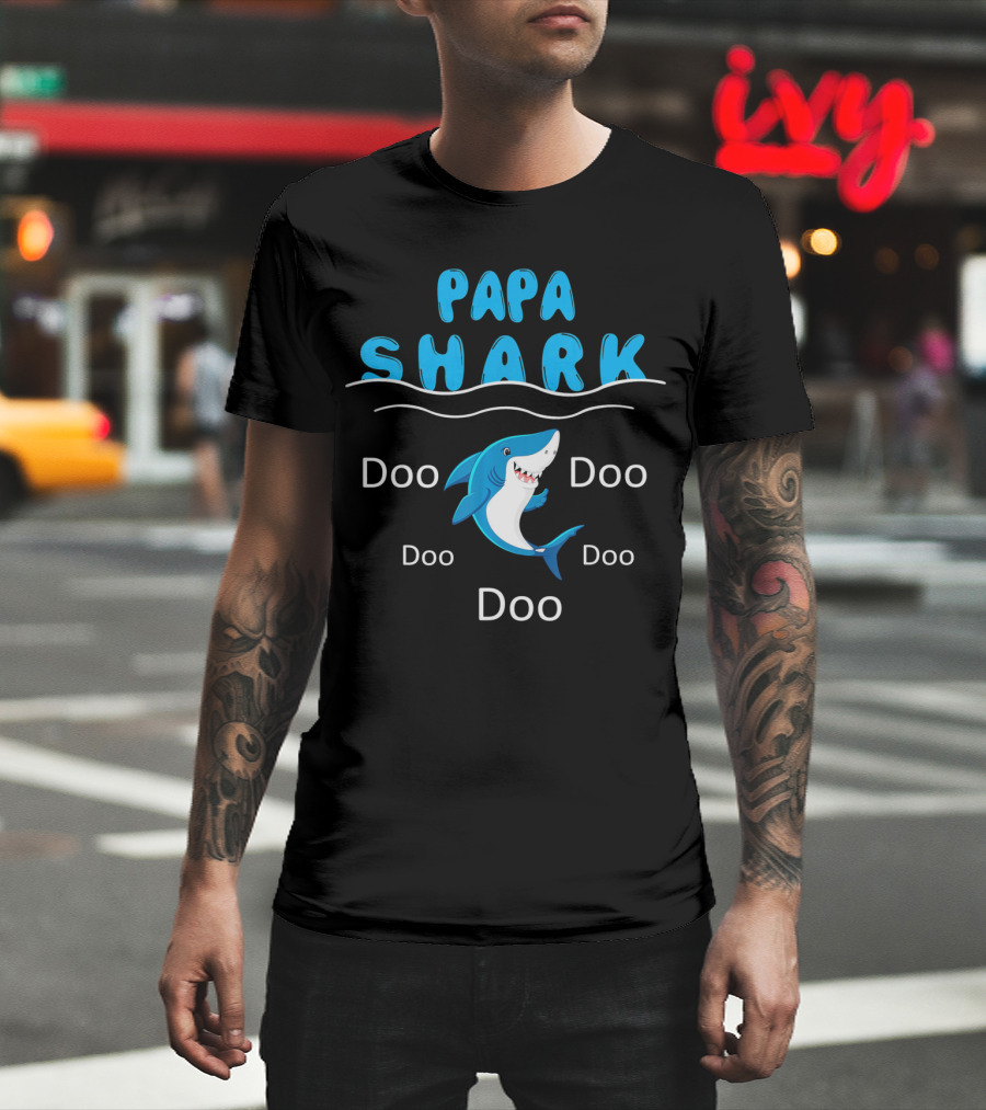 Papa Shark Doo Doo Doo Father's Birthday T-Shirt