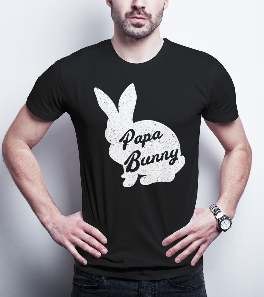 Papa Bunny Funny And Cute Easter Mens T-Shirt