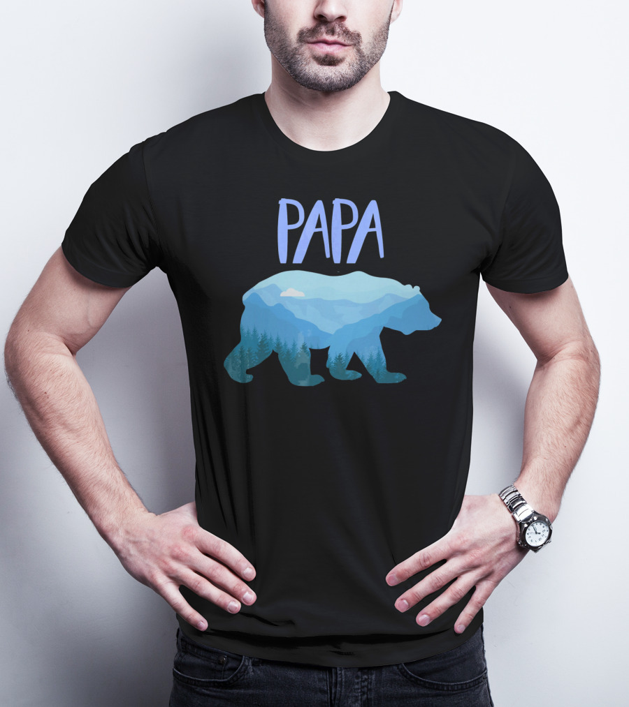 Papa Mountain Bear Mens Papa Bear T-Shirt
