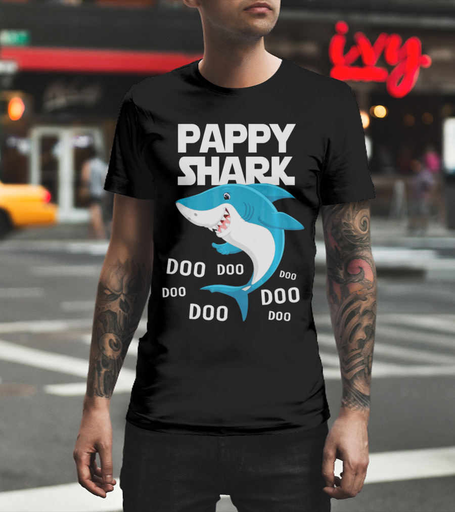 Pappy Shark Doo Doo Doo Grandpa Father's Day T-Shirt