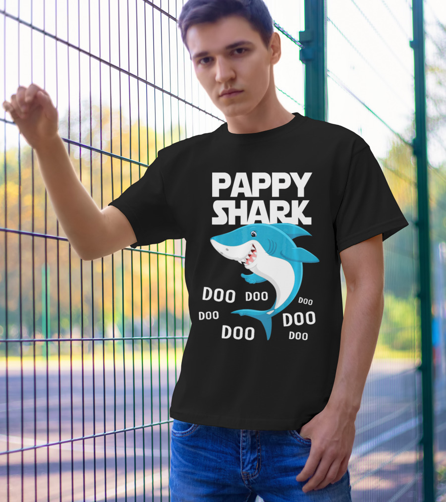 Pappy Shark Doo Doo Doo Grandpa Father's Day T-Shirt