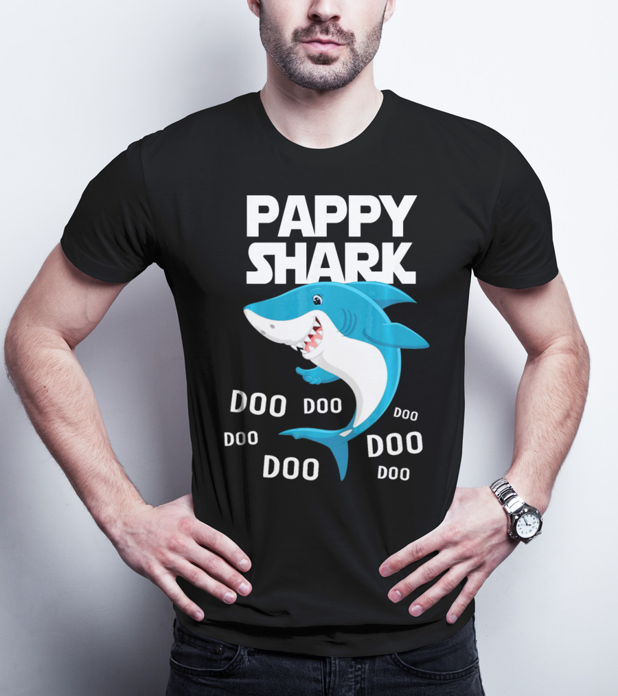 Pappy Shark Doo Doo Doo Grandpa Father's Day T-Shirt