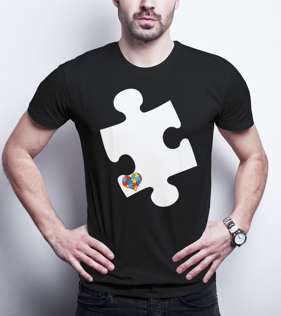 Awesome Love Autism Awareness Puzzle Heart Piece T-Shirt