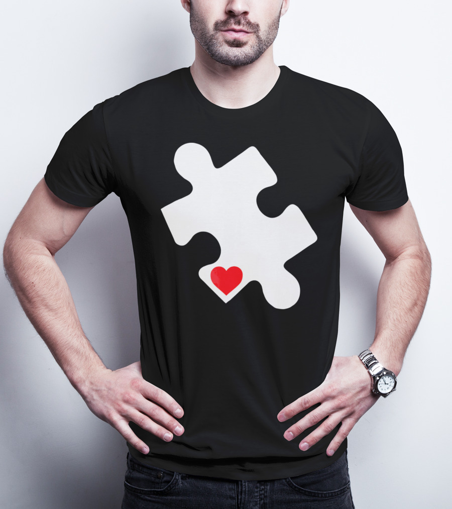Love Autism Awareness Puzzle Heart T-Shirt