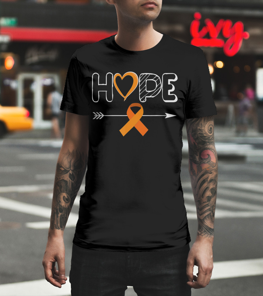 HOPE Orange Ribbon Awareness For Multiple Sclerosis T-Shirt