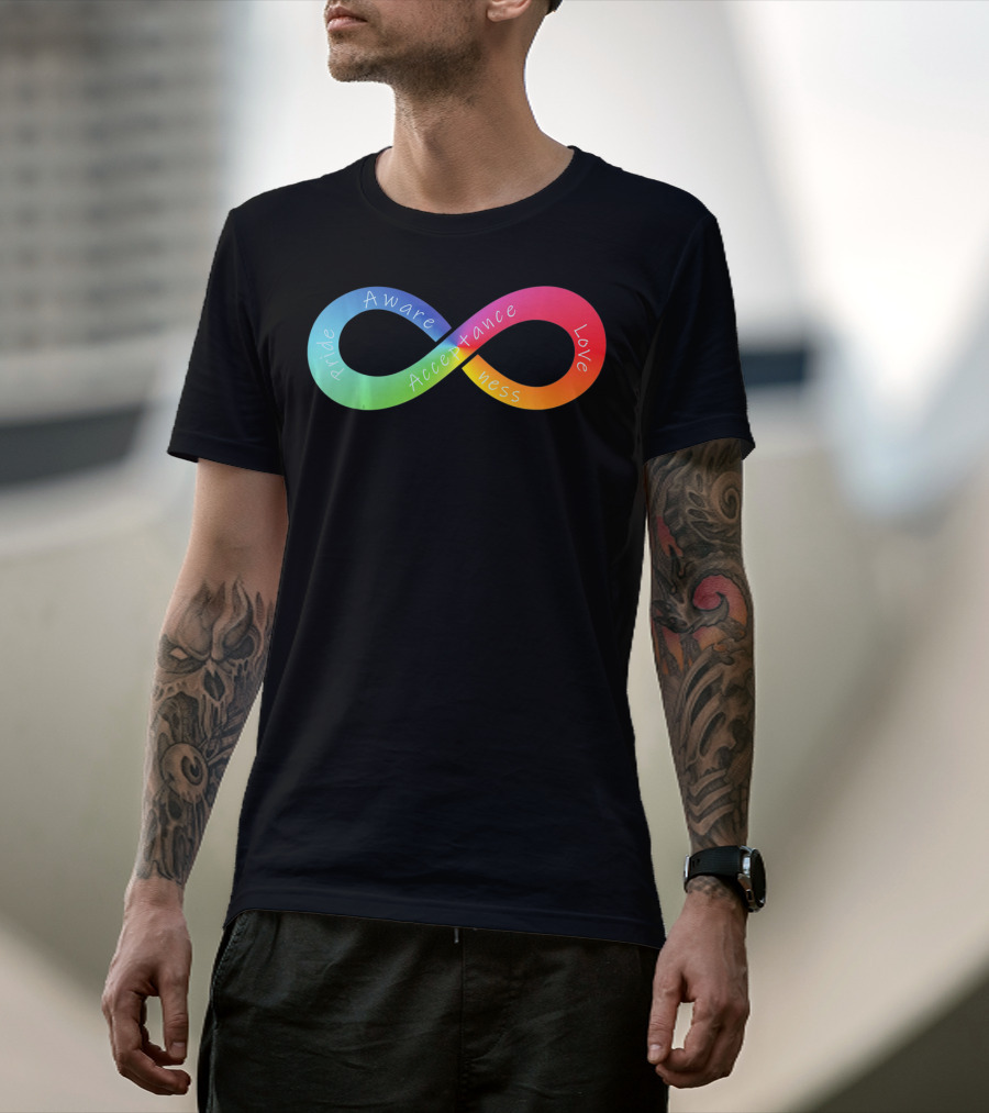 Pride Awareness Acceptance Love Rainbow Infinity Autism Awareness T-Shirt